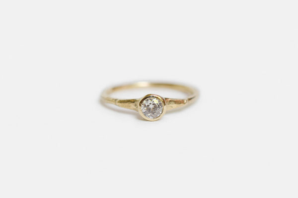 Eos Ring - 14k gold with old mine cut diamond – Kaye Blegvad