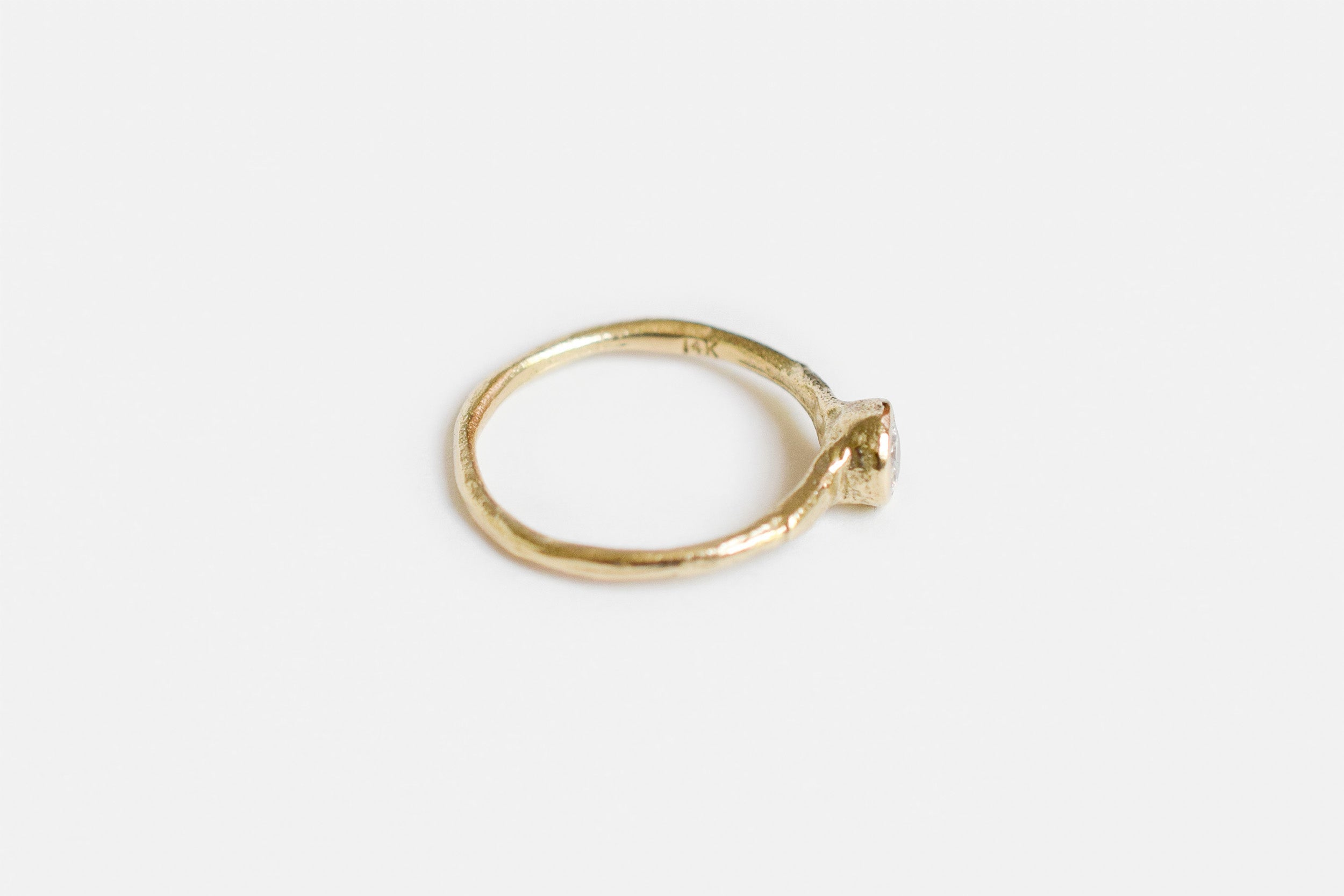 Eos Ring - 14k gold with old mine cut diamond – Kaye Blegvad