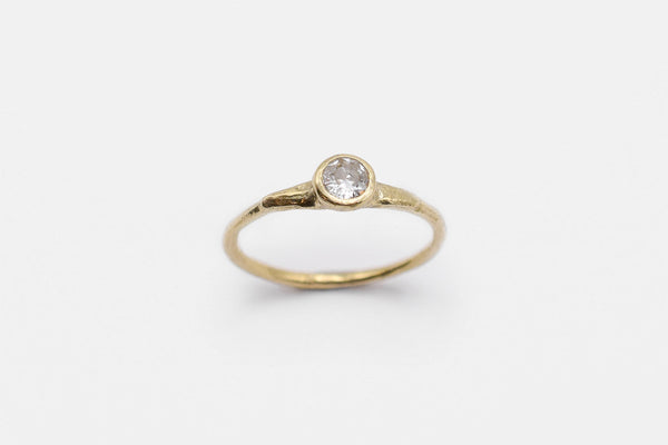 Eos Ring - 14k gold with old mine cut diamond – Kaye Blegvad