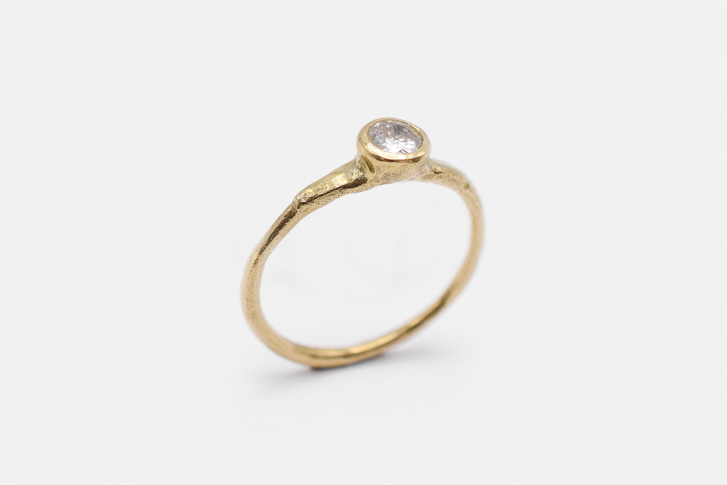 Eos Ring - 14k gold with old mine cut diamond – Kaye Blegvad